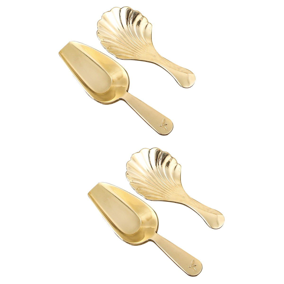 Brass Tea Spatula Small Scoop Metal Loose Scoops Chocolate Coffee Spoon ...