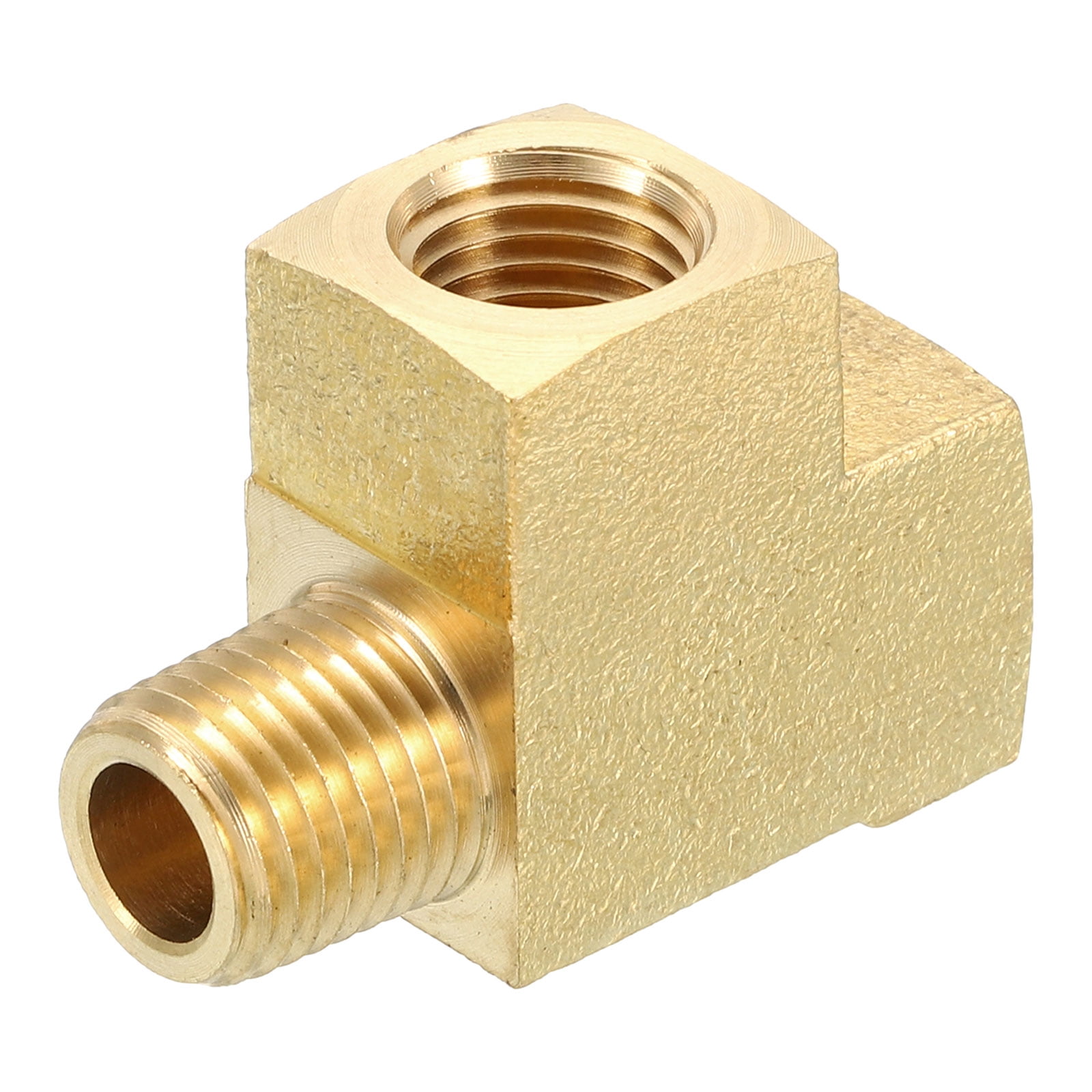 Brass Tee Pipe Fitting, 1/4" 3 Way T-Connector Fitting Coupler Adapter ...