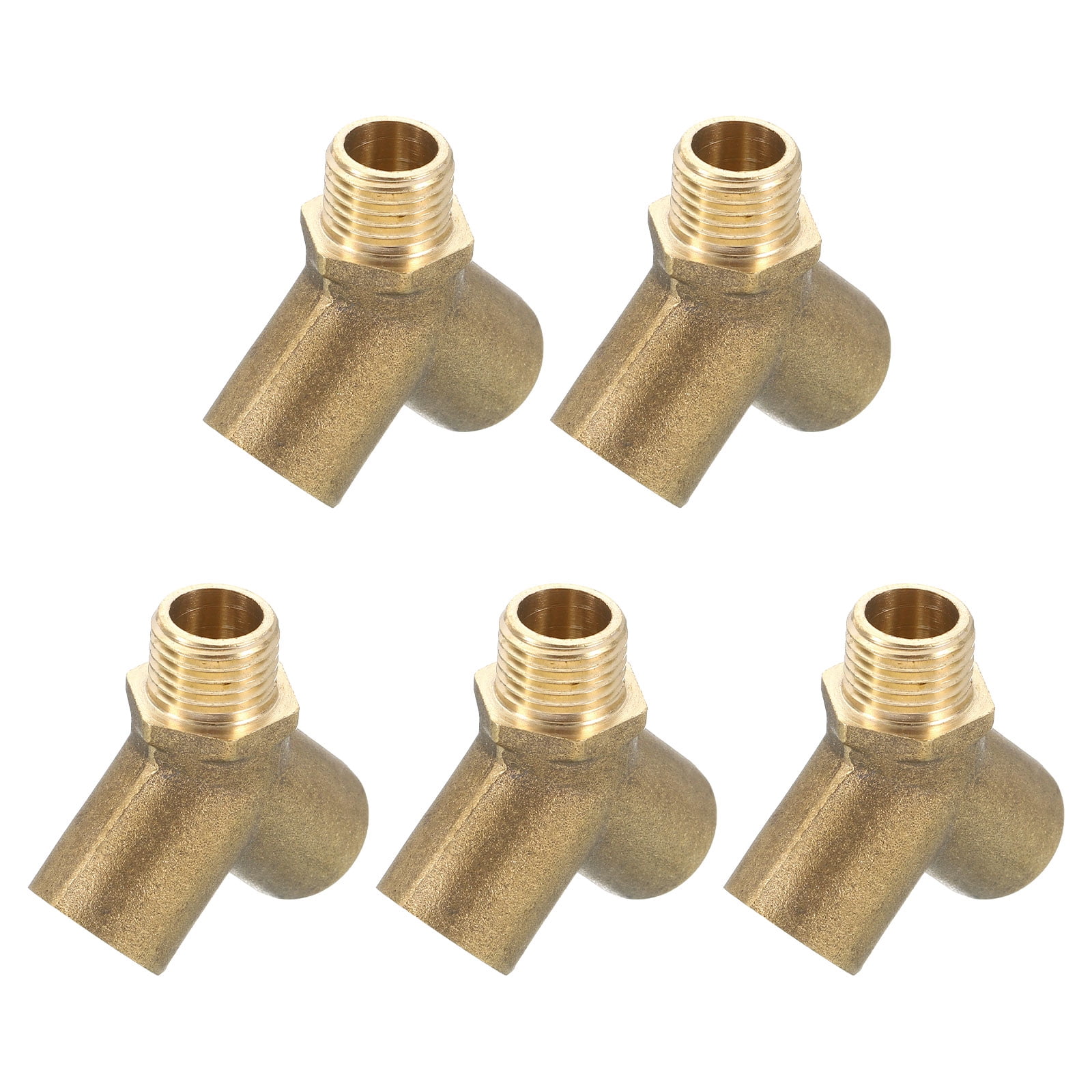 Brass Tee Pipe Fitting, 1/4" 3 Way Y-Connector Fitting Coupler Adapter ...