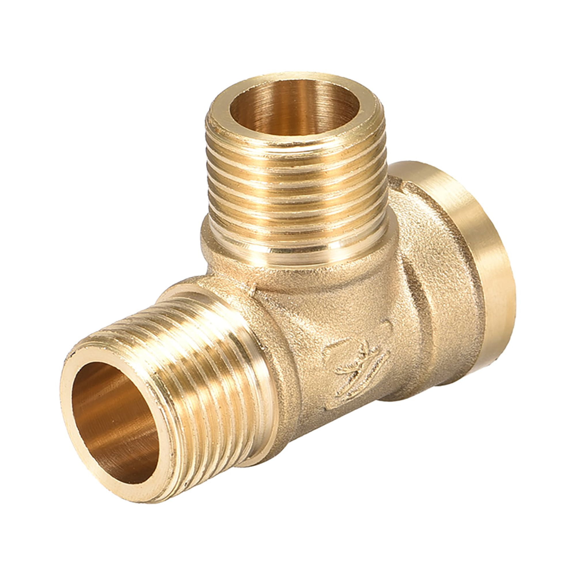 Brass Tee Pipe Fitting,G1/2 Male x G1/2 Male x G1/2 Female,T Shaped ...