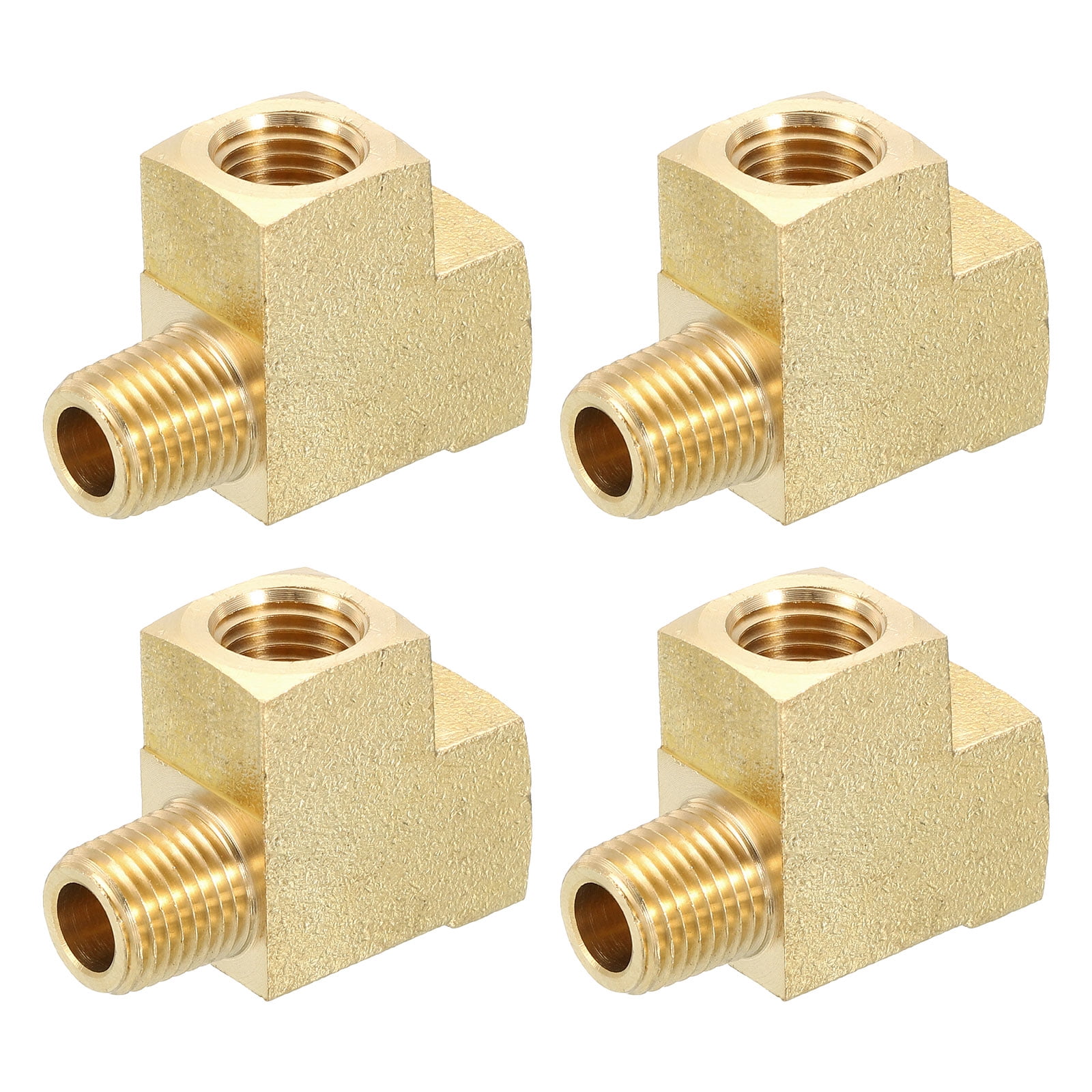 Brass Tee Pipe Fitting, G1/4" 3 Way T-Connector Fitting Coupler Adapter ...