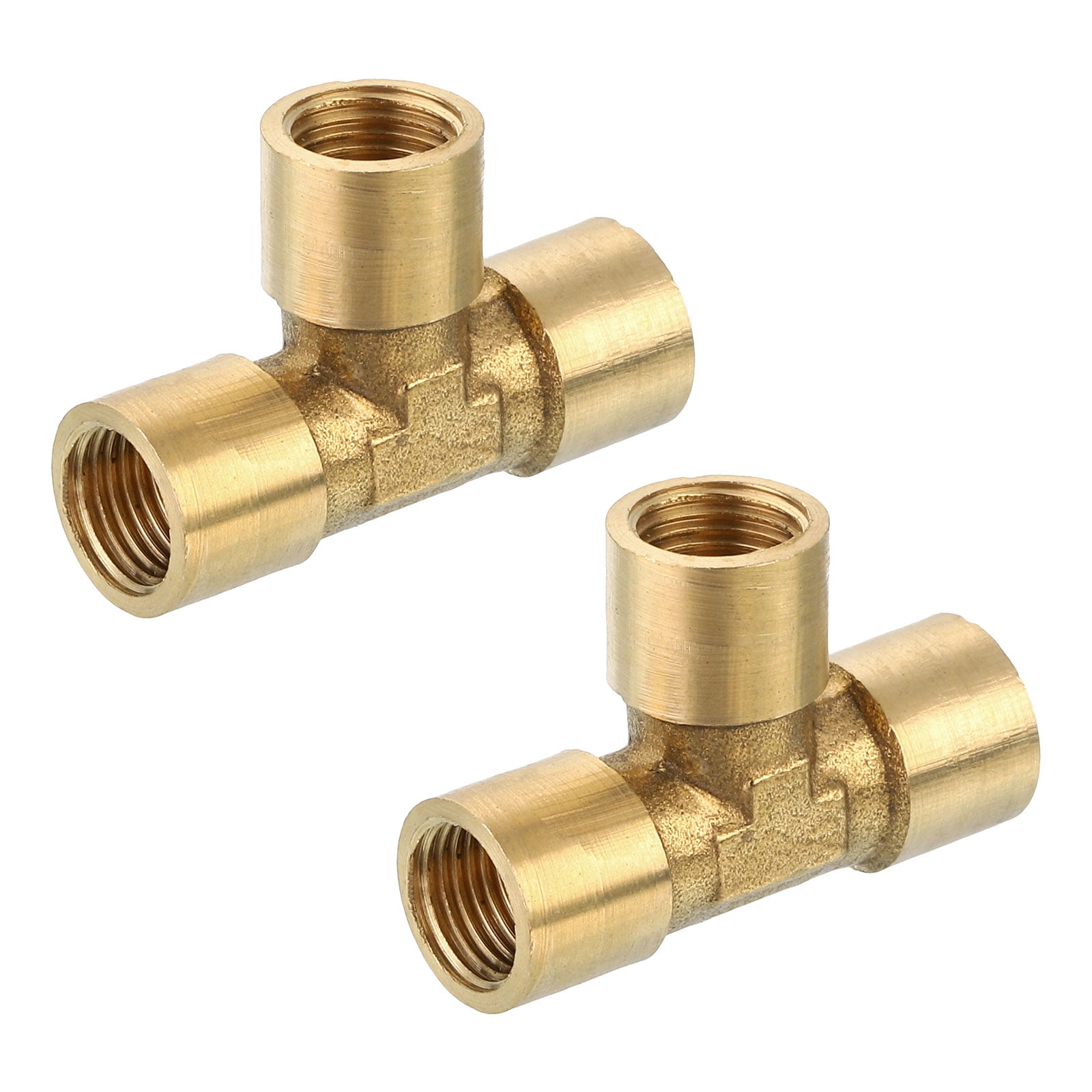 Brass Tee Pipe Fitting, G1/8" x G1/8" x G1/8" 3 Way T-Connector, 2pack ...