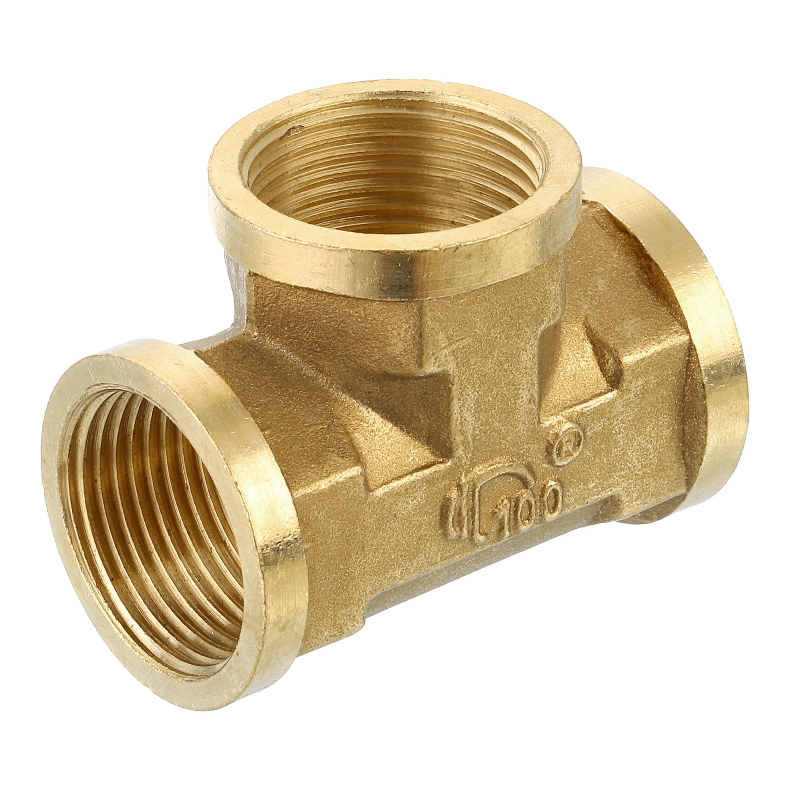 Brass Tee Pipe Fitting, G3/4" 3 Way T-Connector Fitting Coupler Adapter ...