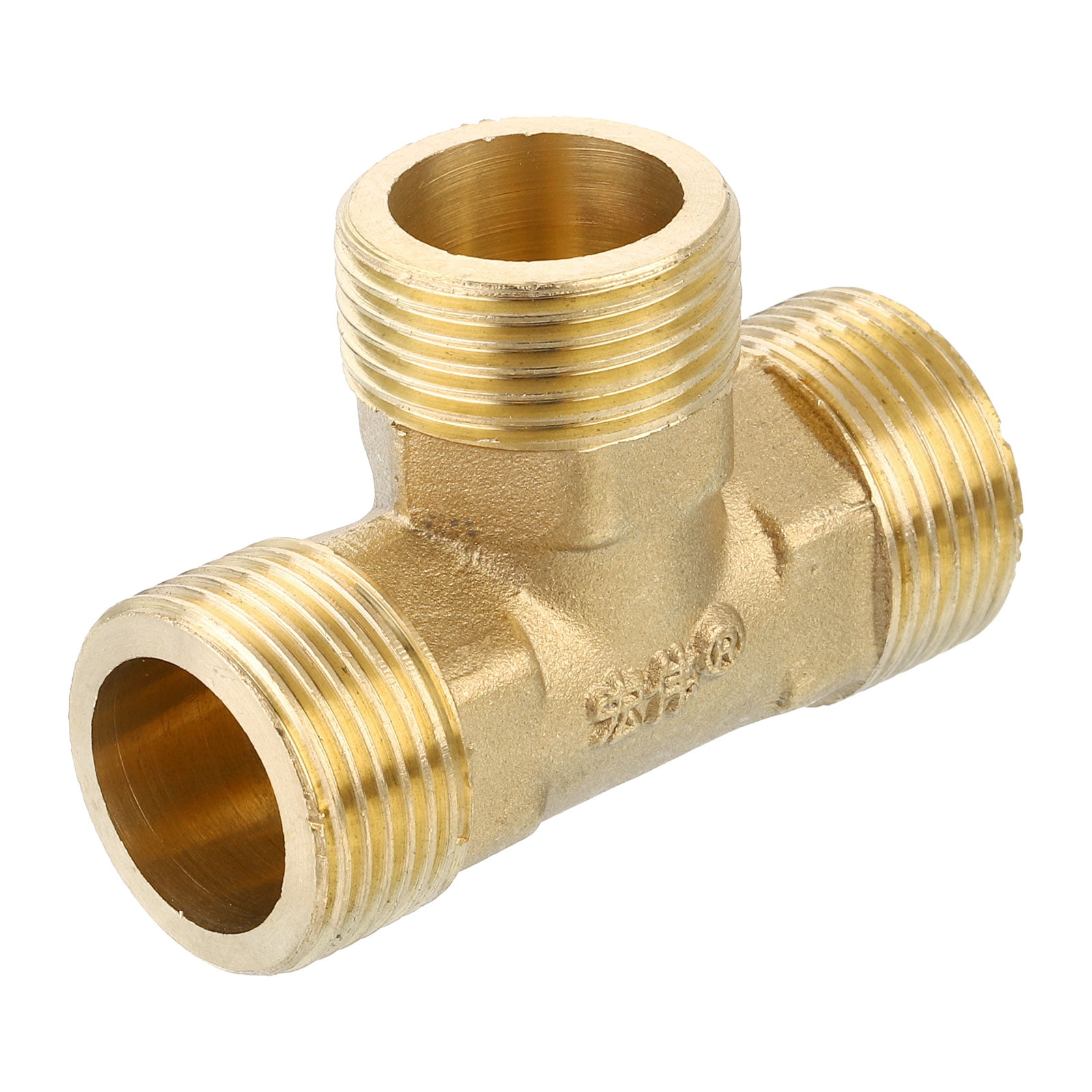 Brass Tee Pipe Fitting, G3/4" x 3/4" x 3/4" 3 Way T-Connector, 1pack ...