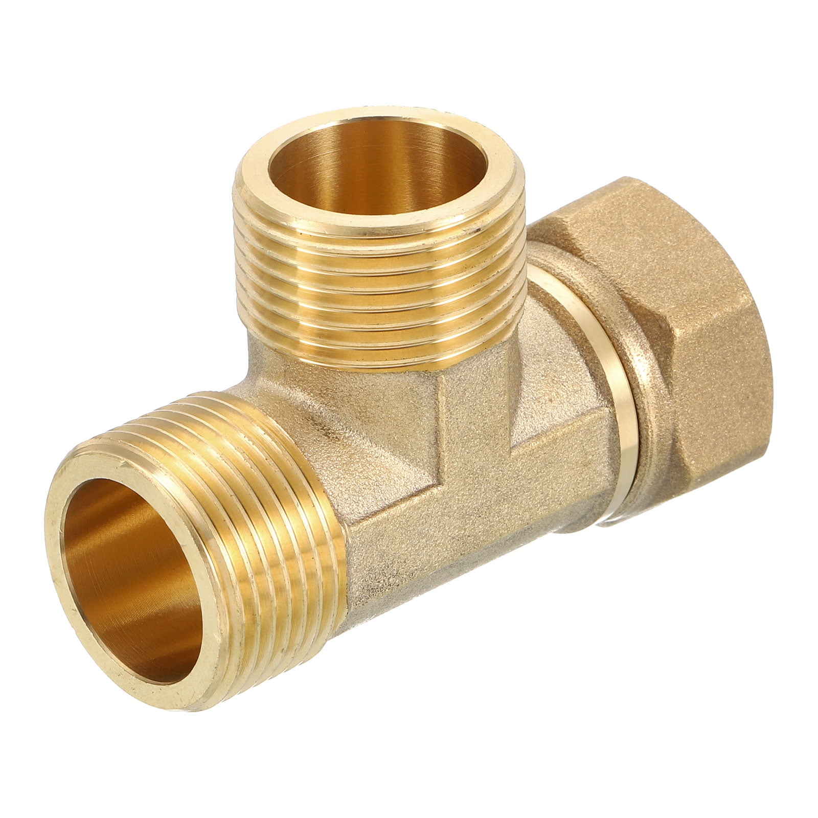 Uxcell Brass Tee Swivel Pipe Fitting, 3/4" 3 Way T-Connector, Female x ...