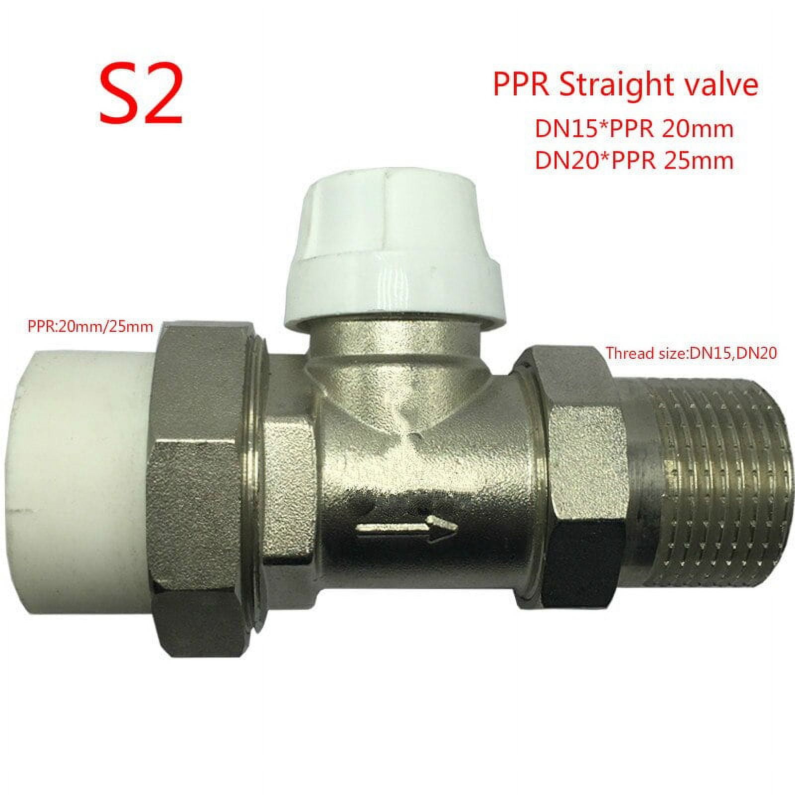 Brass Thermostatic Control Valve Straight Angle valve PPR valve Heating ...