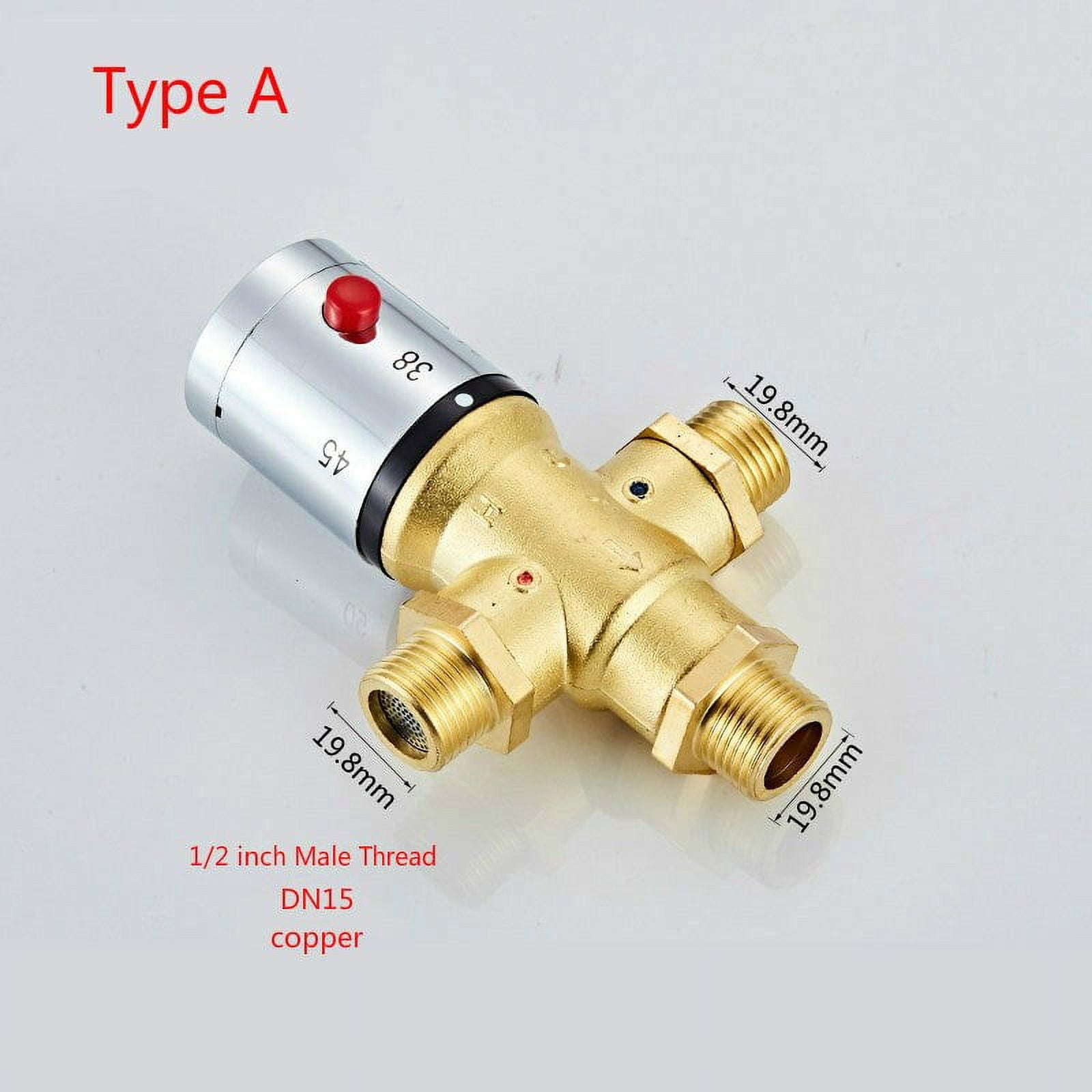Brass Thermostatic Mixing Valve Bathroom Faucet Temperature Mixer ...