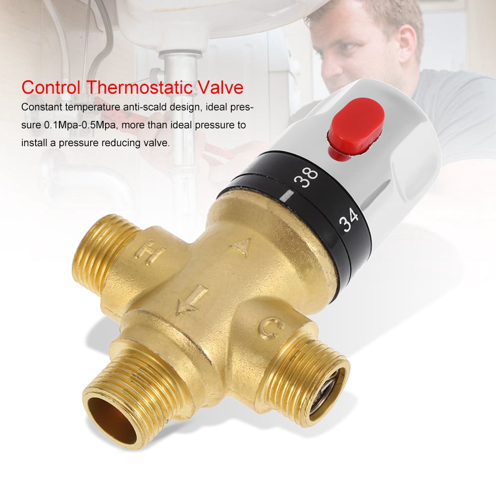 Brass Thermostatic Mixing Valve Bathroom Faucet Temperature Mixer ...