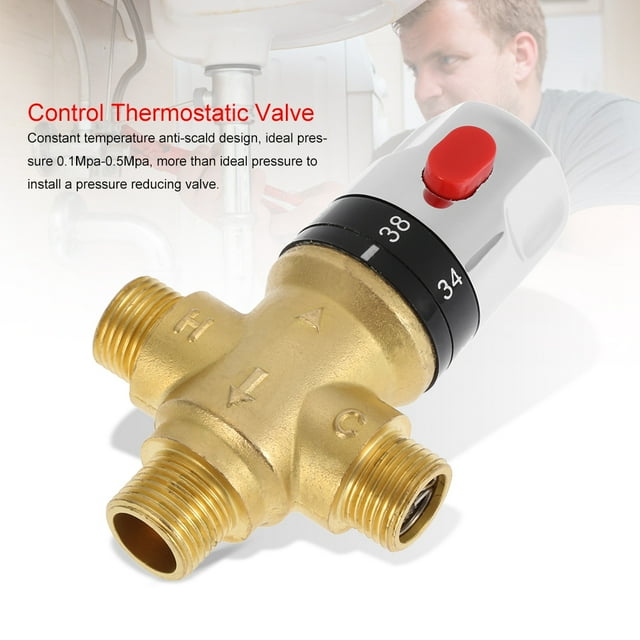 Brass Thermostatic Mixing Valve Bathroom Faucet Temperature Mixer ...