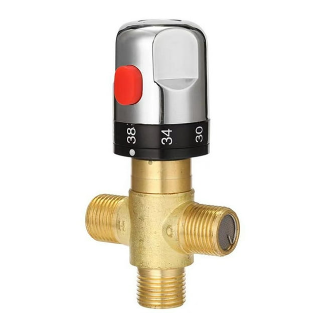 Brass Thermostatic Mixing Valve Constant Water Temperature Bathroom ...
