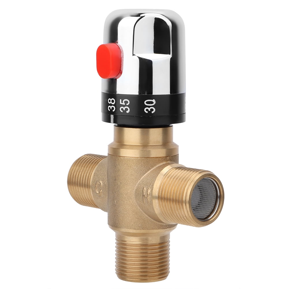 Brass Thermostatic Mixing Valve Water Temperature Pipe Basin Thermostat ...