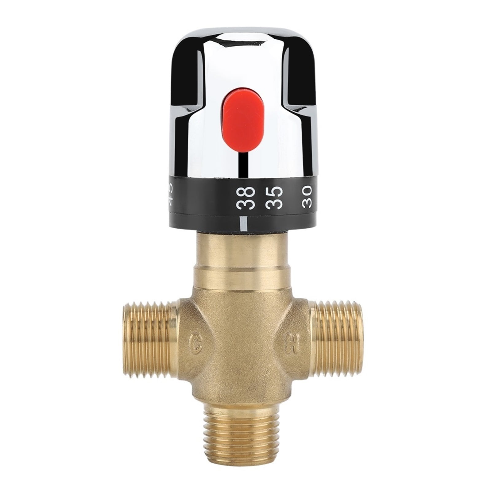 Brass Thermostatic Mixing Valve Water Temperature Pipe Basin Thermostat ...