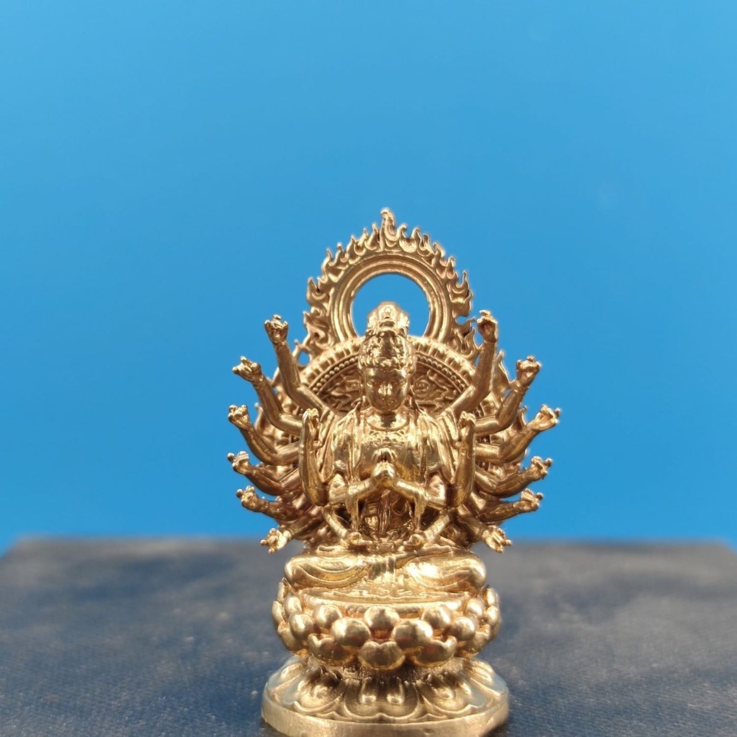 Brass Thousand Hand Guanyin Bodhisattva Statue Buddhist Tantra ...