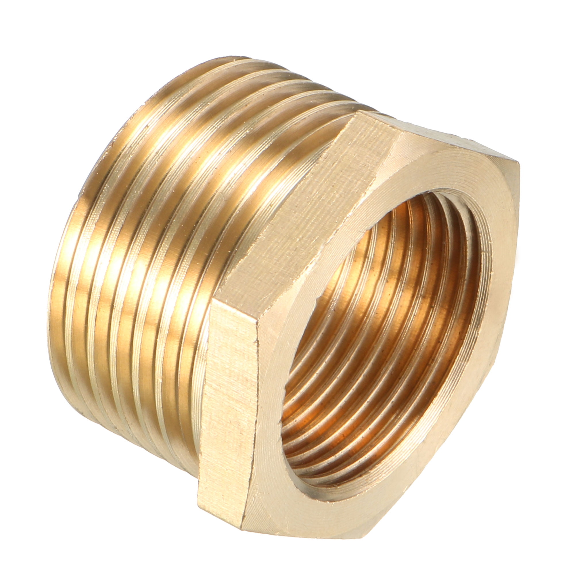 Brass Threaded Pipe Fitting 1PT Male x 3/4PT Female Hex Bushing Adapter ...