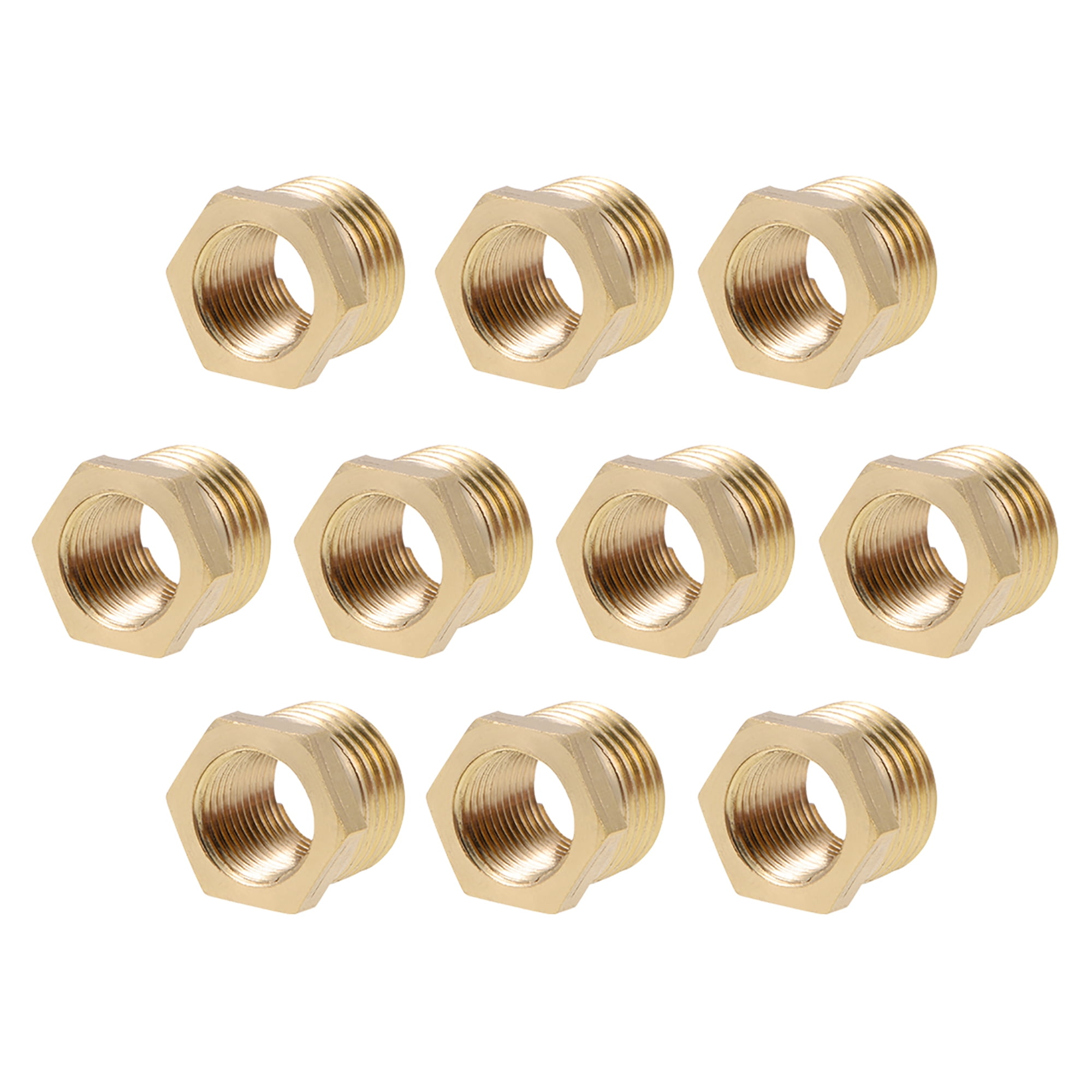 Brass Threaded Pipe Fitting G1/4 Male x G1/8 Female Hex Bushing Adapter ...