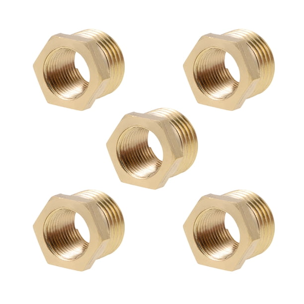Brass Threaded Pipe Fitting G1/4 Male x G1/8 Female Hex Bushing Adapter ...
