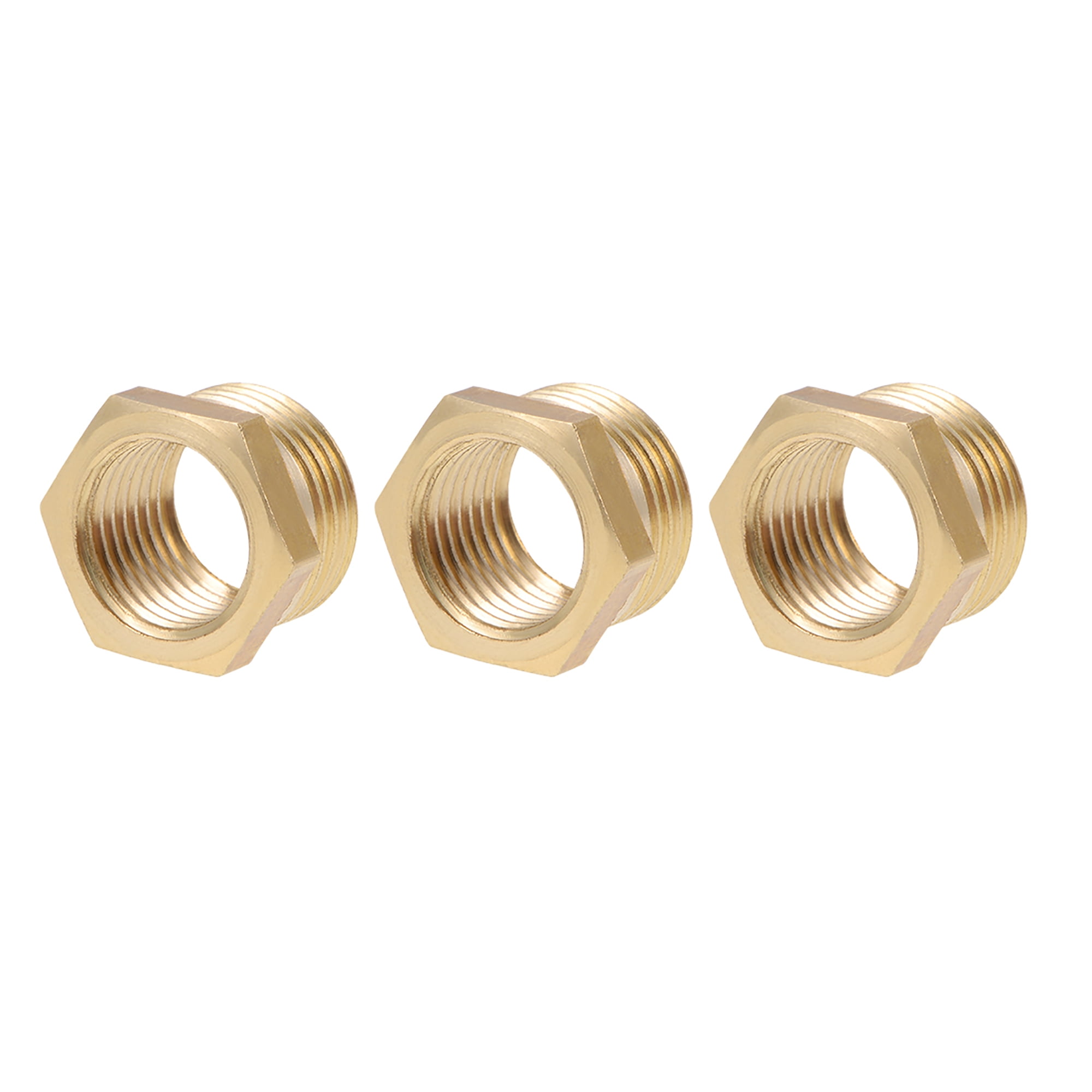 Brass Threaded Pipe Fitting G3/8 Male x G1/4 Female Hex Bushing Adapter ...