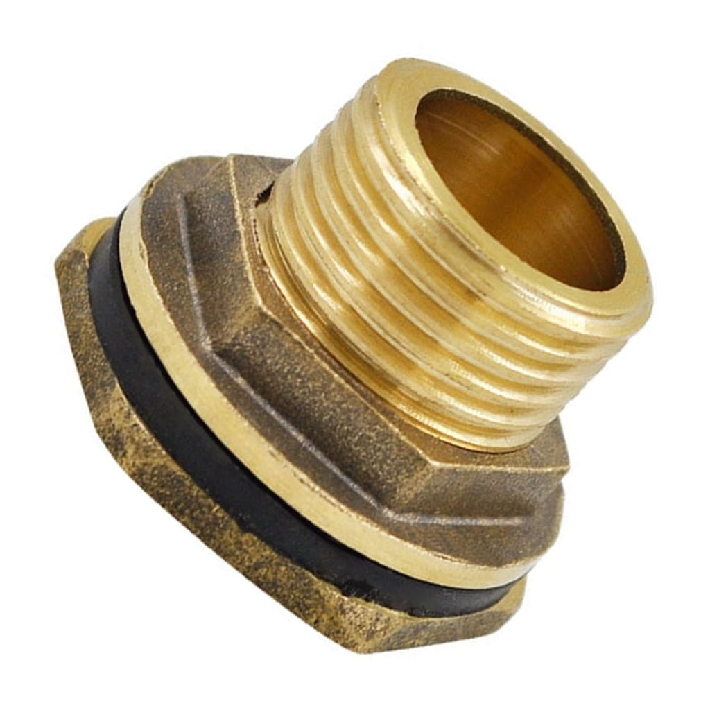 Brass Threaded Tank Connection Water Tap Connector For Rain Barrels ...