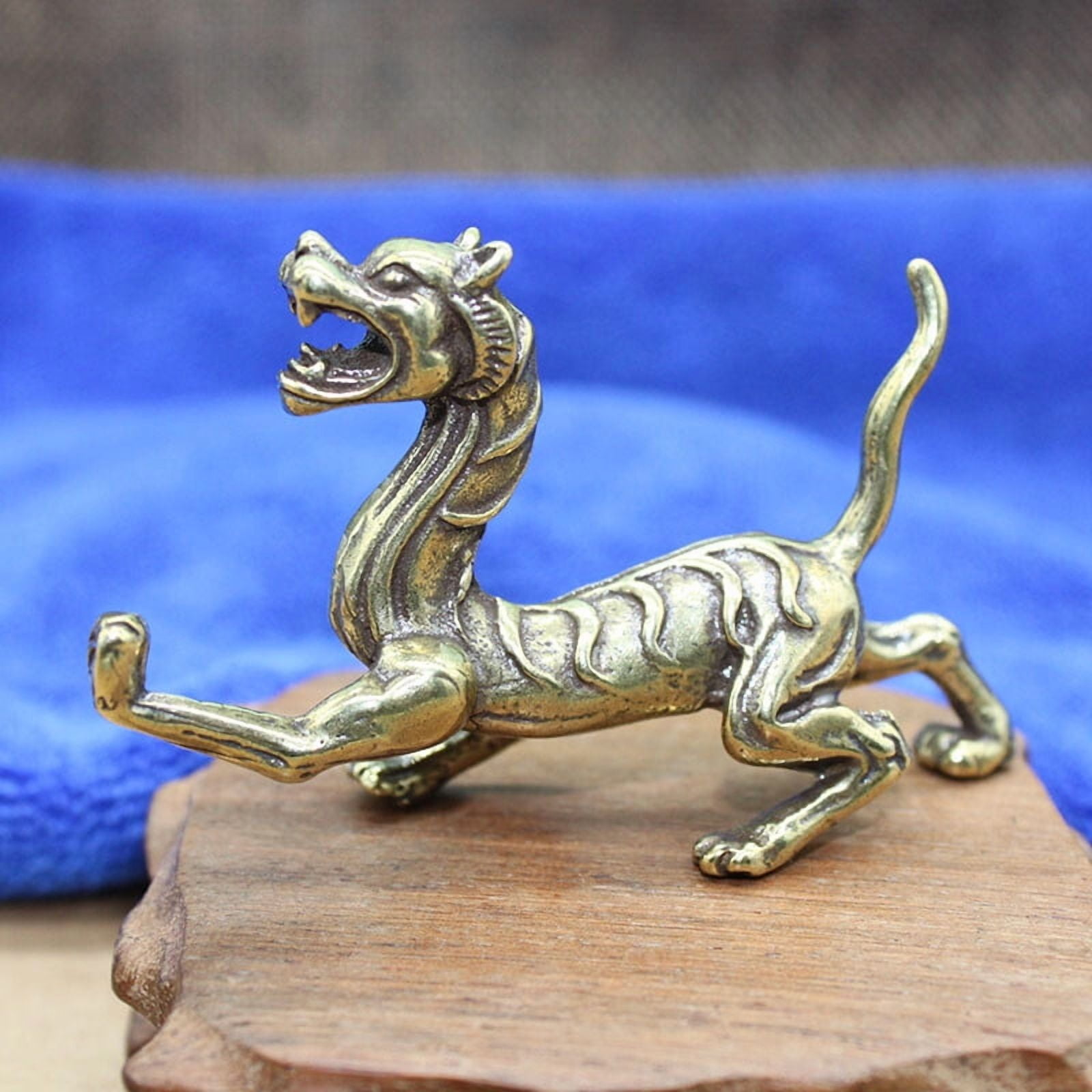 Brass Tiger Statue Small Statue Home Decor Animal Statue Gift ...