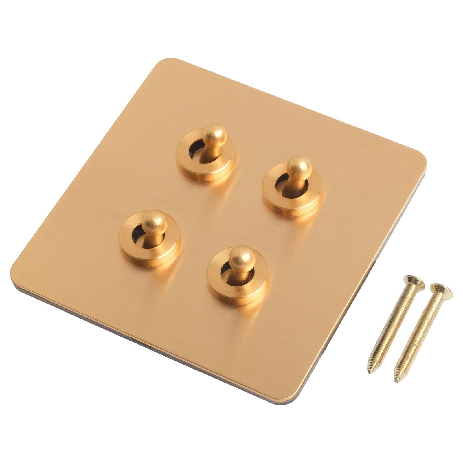 Brass Toggle Light Switch Retro Style 1/2 Way Rocker Lever 86 Type Wall ...