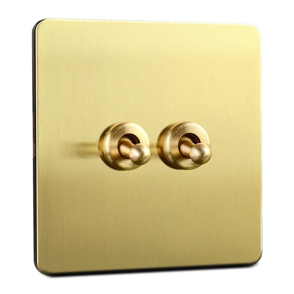 Brass Toggle Light Switch Retro Style Rocker Switch 1/2 Way Lever 86 ...