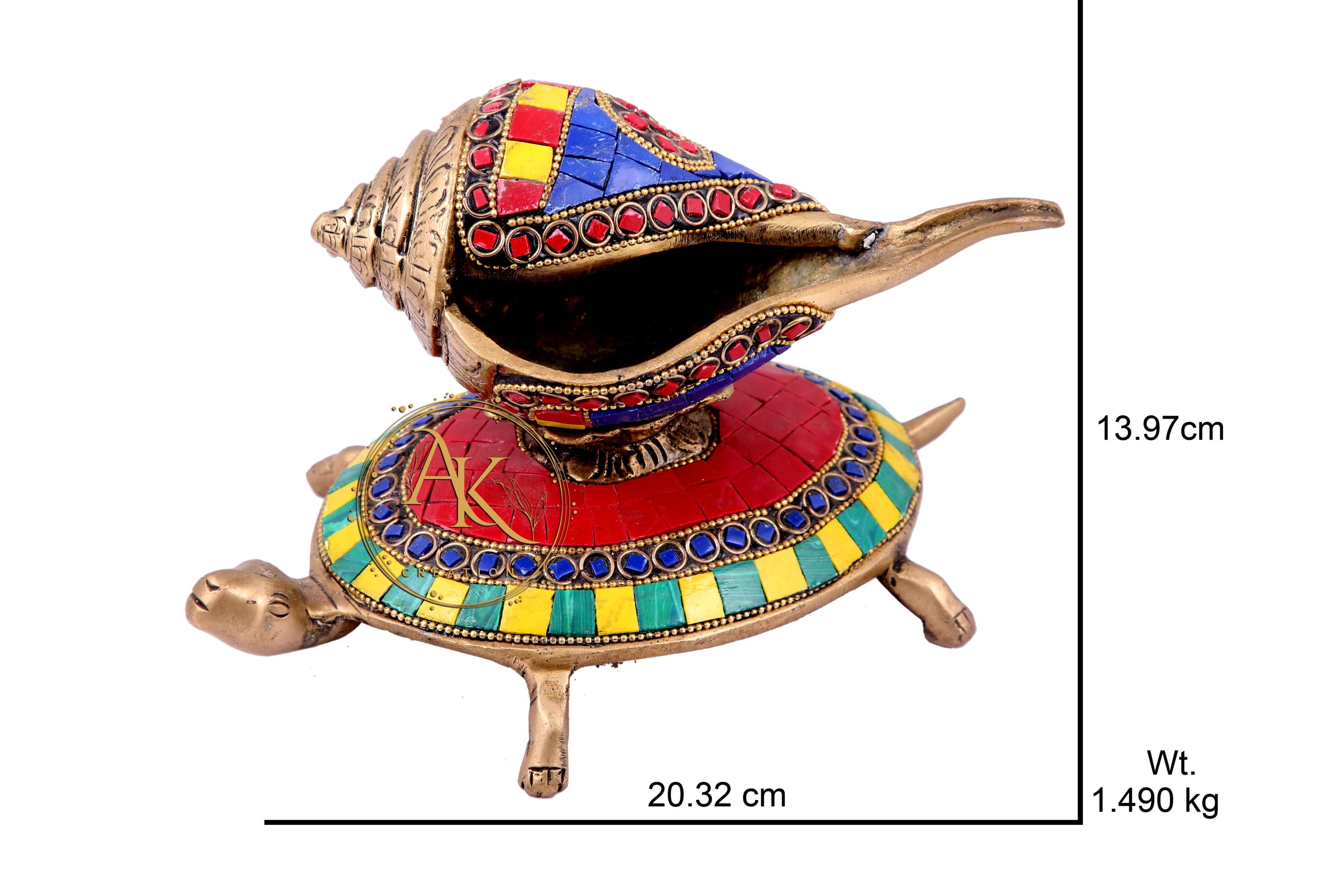 Brass Tortoise and Shankh Vastu Turtle Indian Brass Art Indian ...