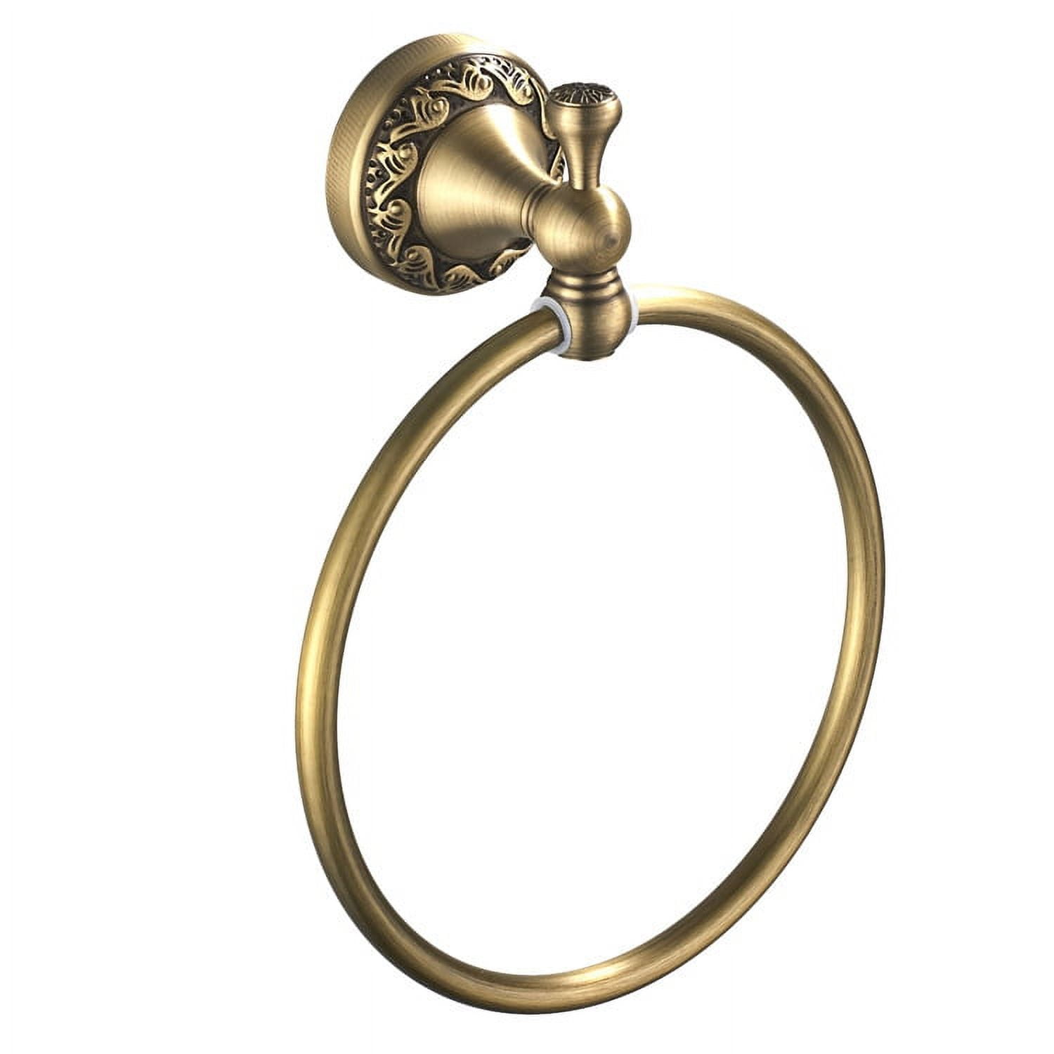 Brass Towel Ring, Antique Retro Round Towel Holder, Wall Mounted Bath ...