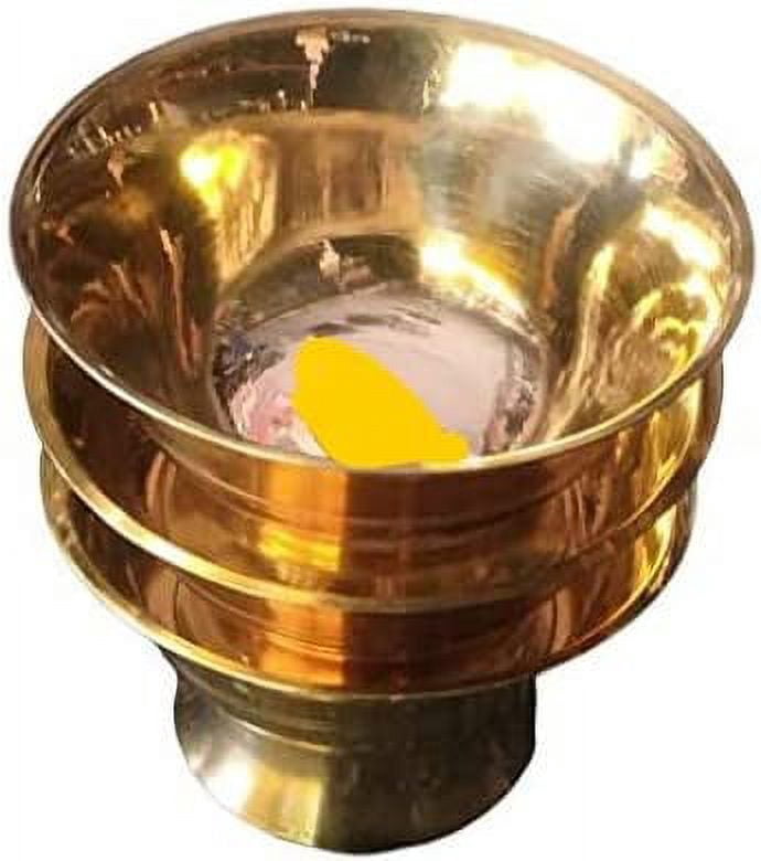 Brass Traditional Indian Sandalwood/Chandan Bowl (Approx. 8 x 8 x 5 Cm ...