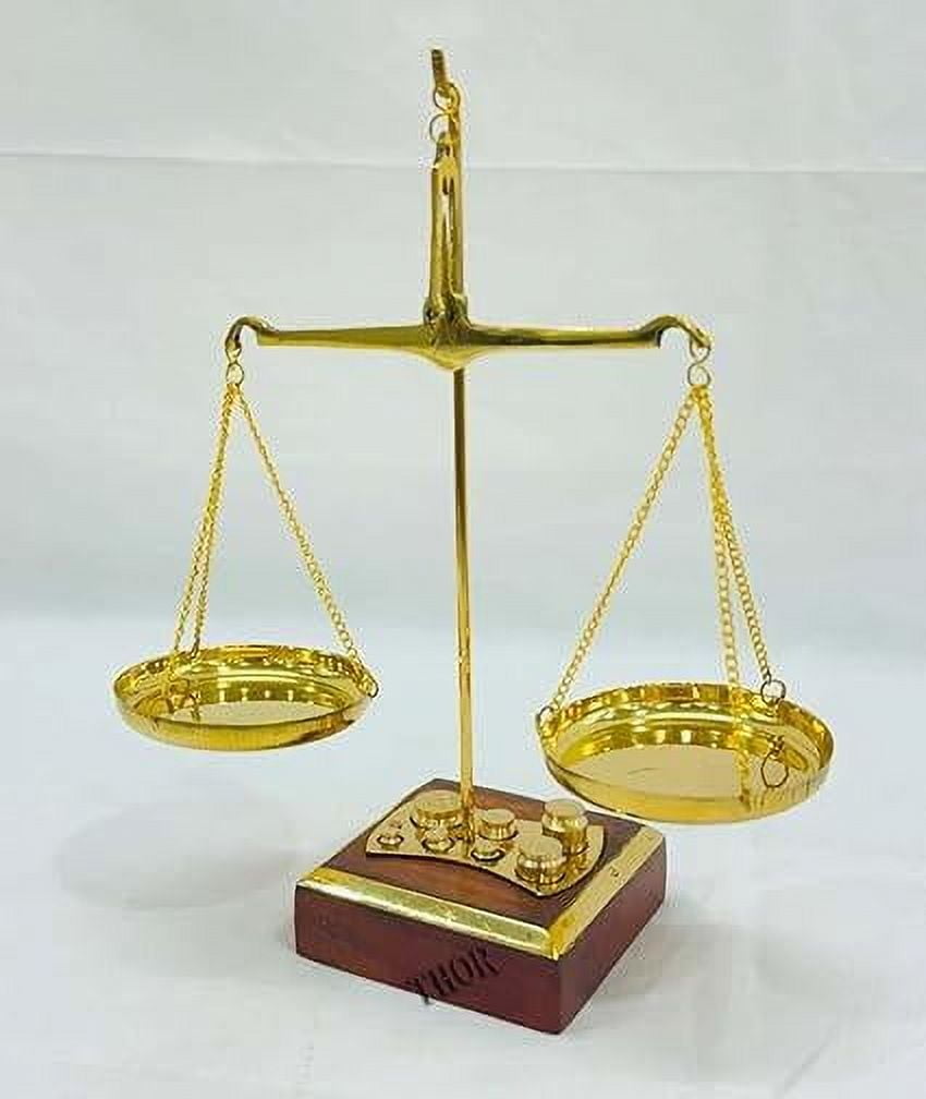 Brass Traditional Weight Scale Balance tarazu showpiece Brass Justice ...