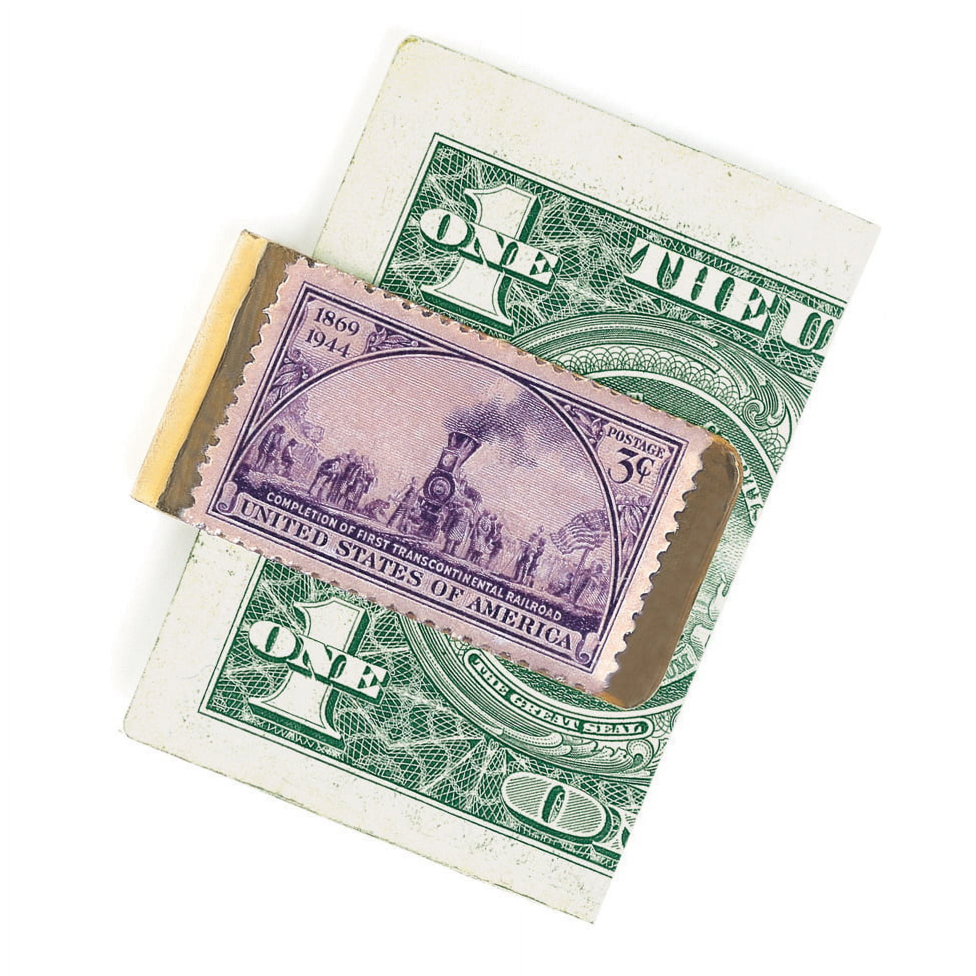 American Coin Treasures Brass Train Stamp Money Clip, Brass Train Stamp ...