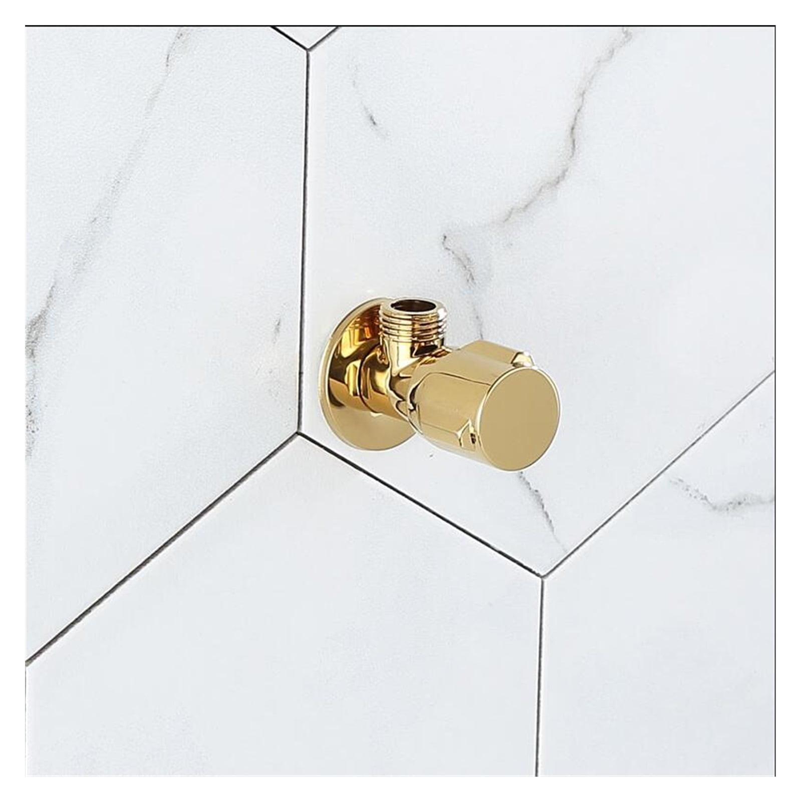 Brass Triangle Valve Water Control Valve Gold Corner Valve Bathroom Tap ...