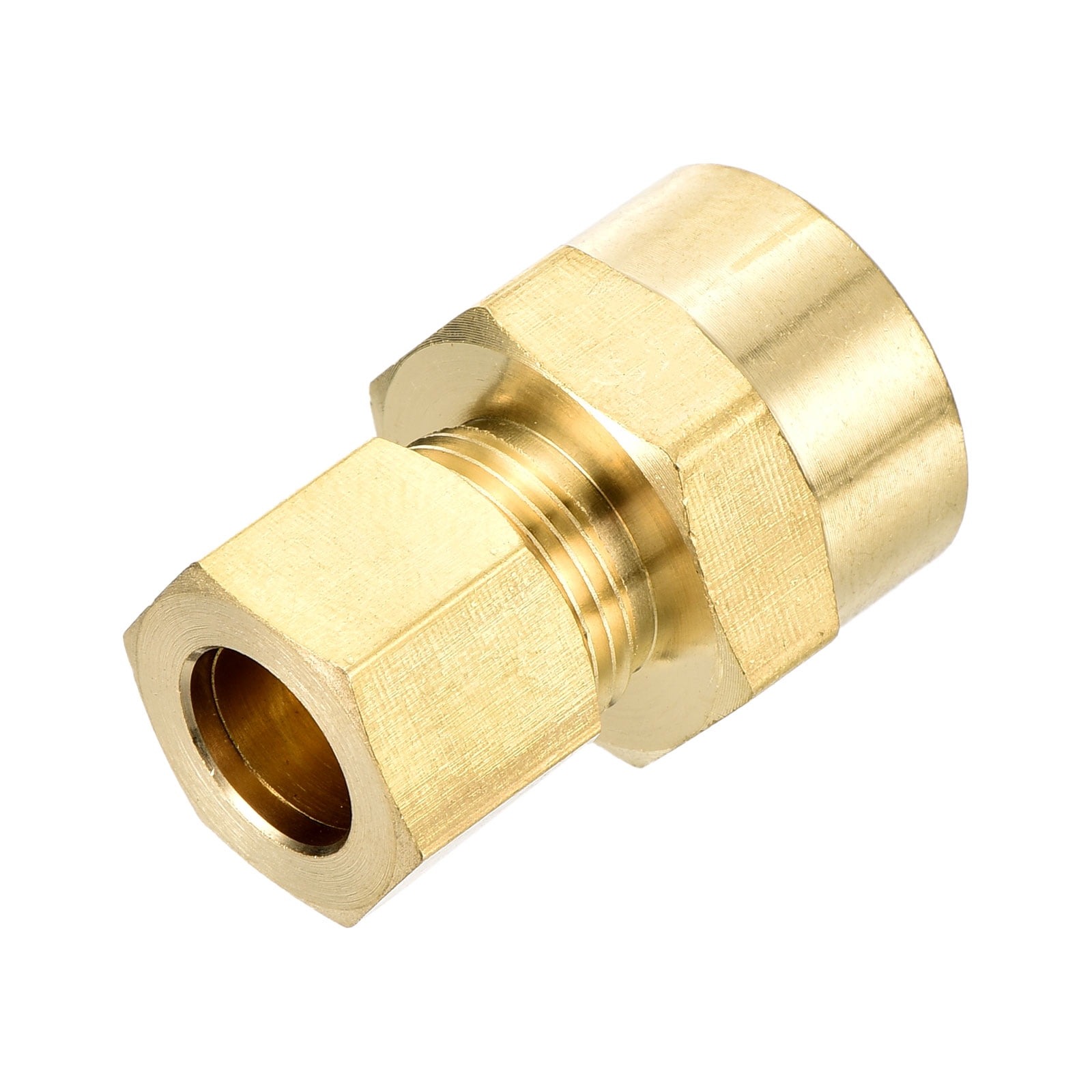 Brass Tube Fitting, 3/8 O.D x 3/8NPT Brass Compression Tube Pipe Fitting - Walmart.com