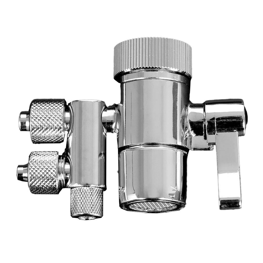 Brass Two Way Faucet Filter Diverter Valve with Aerator for Kitchen ...
