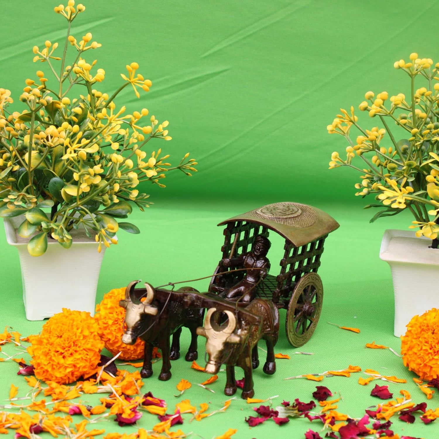 Brass Village Bullock Cart Showpiece - Walmart.com