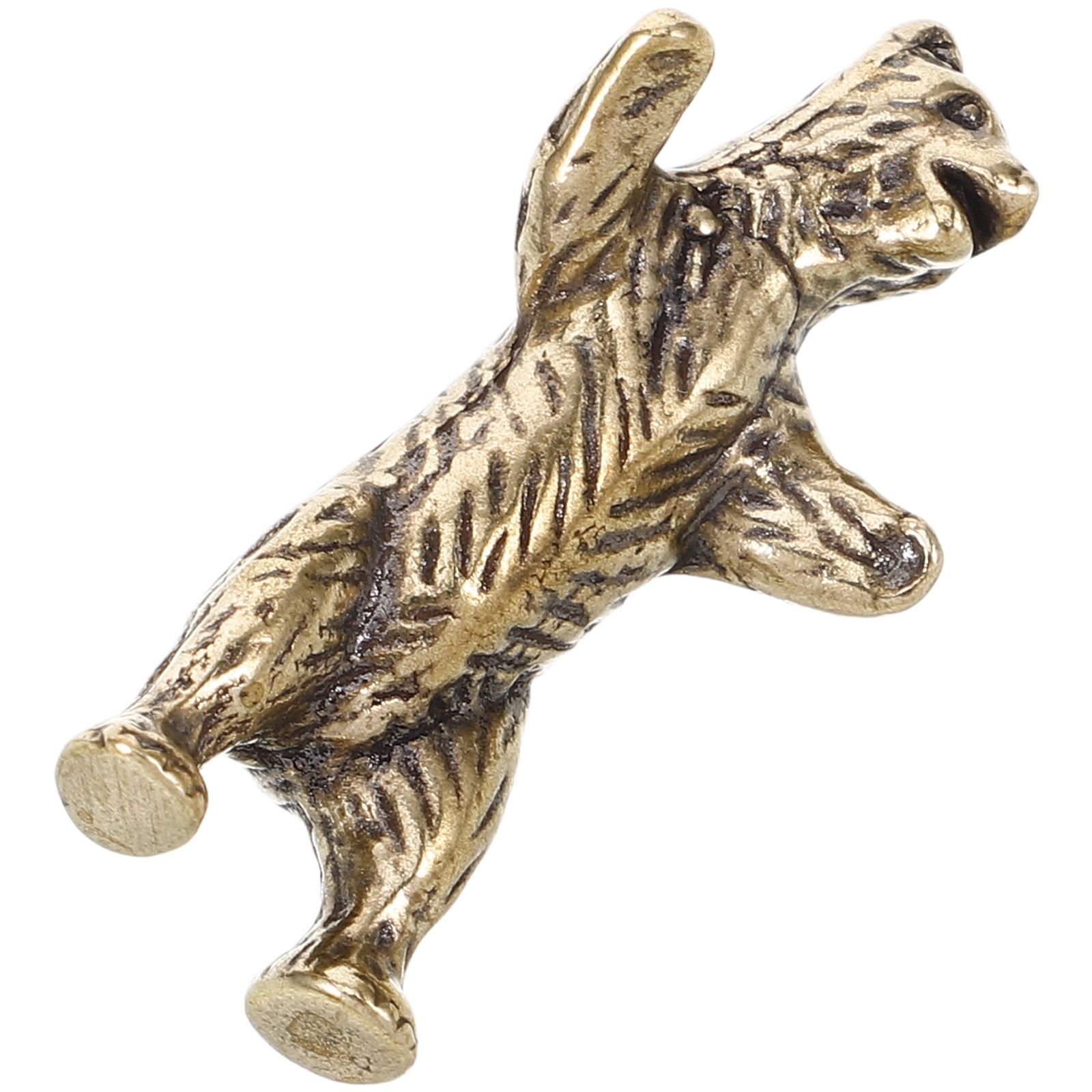 Brass Vintage Bear Statue Home Desktop Bear Decor Miniature Brass ...