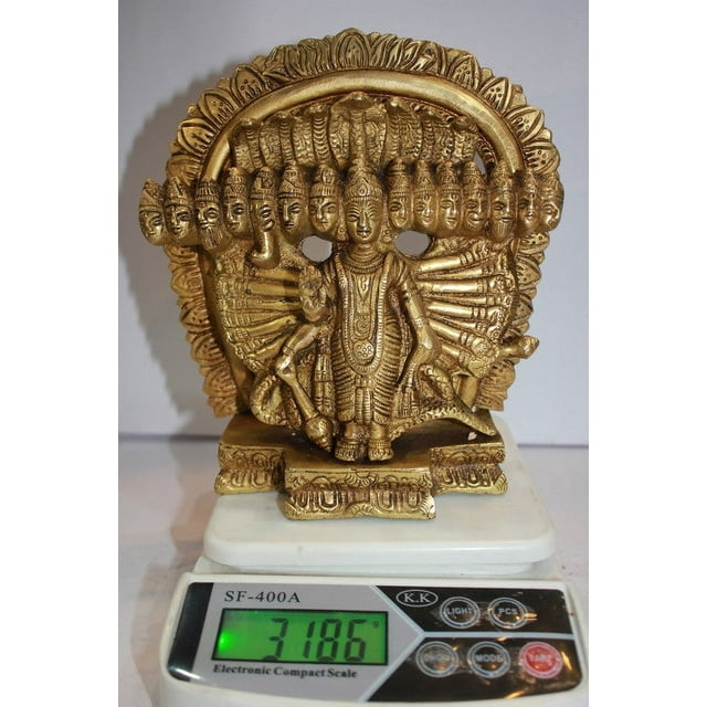 Brass Virat Roop of Lord Vishnu Statue 3186g, Large Vishnu Krishna Idol ...