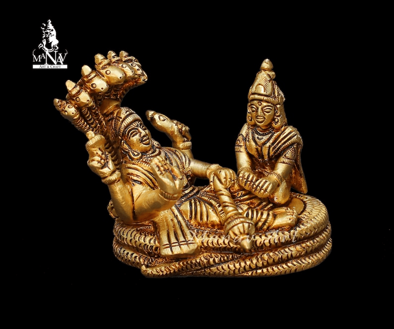 Brass Vishnu Lakshmi Statue, 8 CM Vishnu Lakshmi figurine,Lakshmi ...
