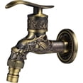 Brass Wall Mounted Basin Water Faucet - Classic Vintage Antique Sink ...