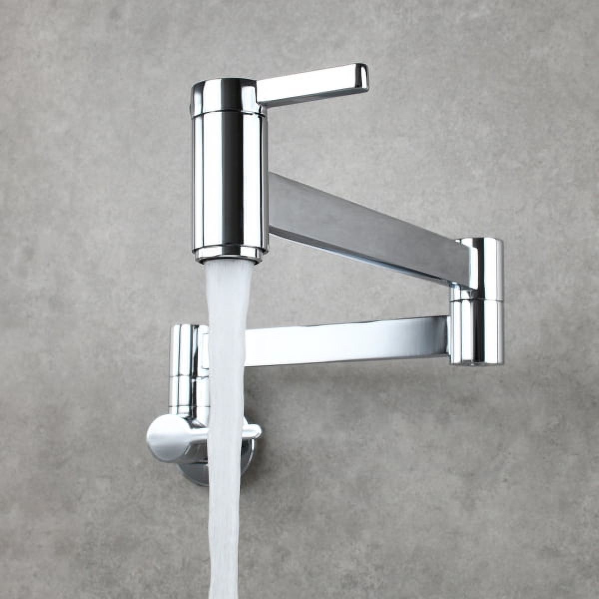 Brass Wall Mounted Foldable Faucet Double Handles Fuacet Cold Water ...