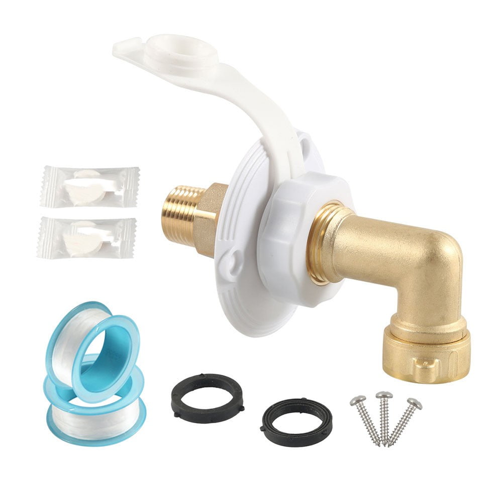 Brass Water Inlet Unidirectional Water Valve Water Inlet With Connector ...