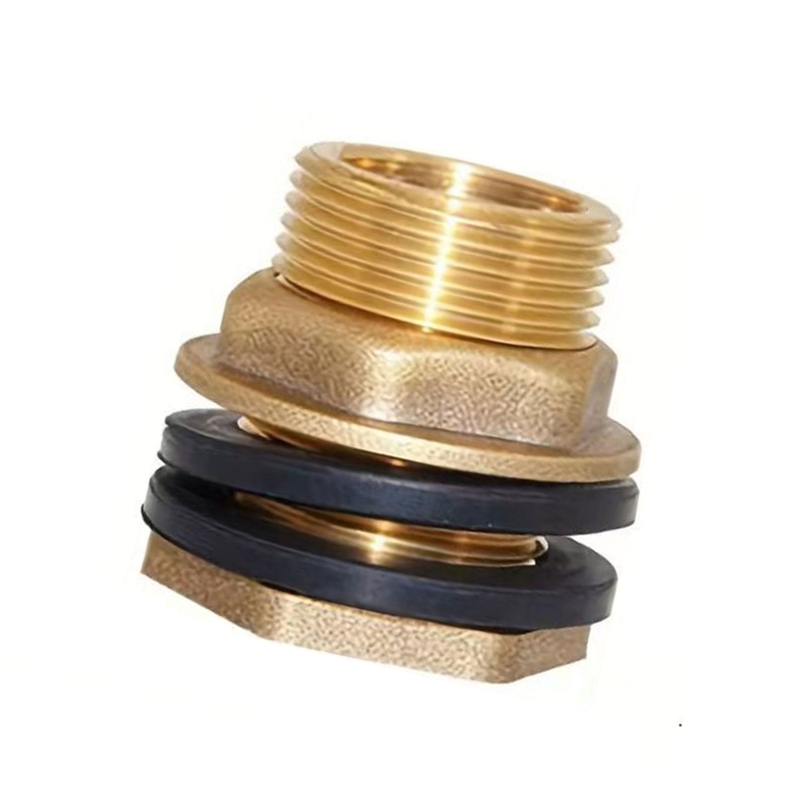 Brass Water Tanks Connector Solid Brass Bulkhead Fitting Garden Hose ...