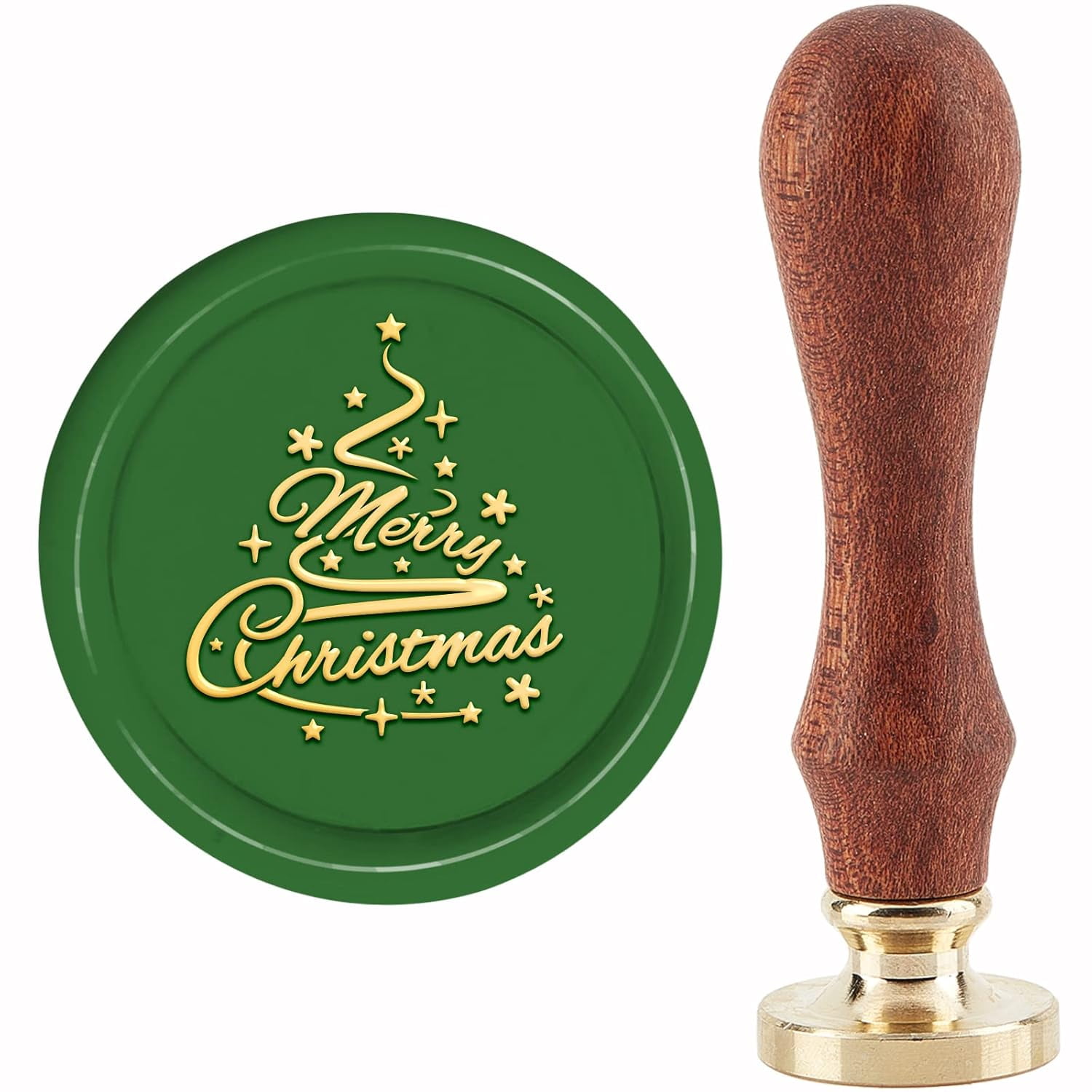 Brass Wax Seal Stamp with Handle for DIY Scrapbooking Christmas Themed ...