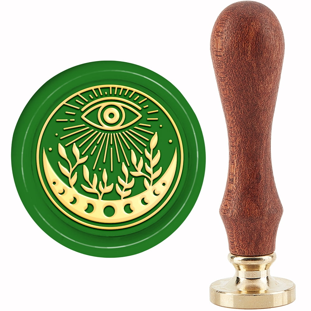 Brass Wax Seal Stamp with Handle for DIY Scrapbooking Eye Pattern ...