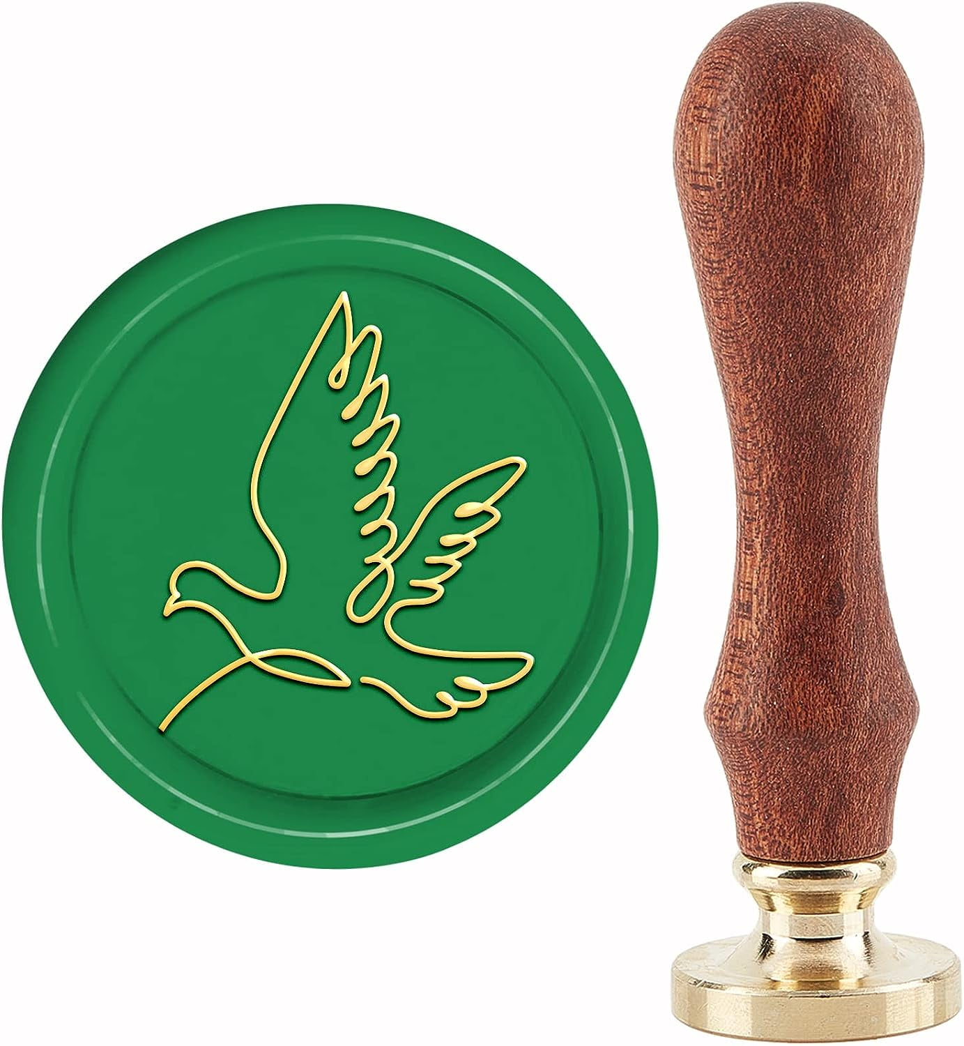 Brass Wax Seal Stamp with Handle for DIY Scrapbooking Pigeon Pattern ...