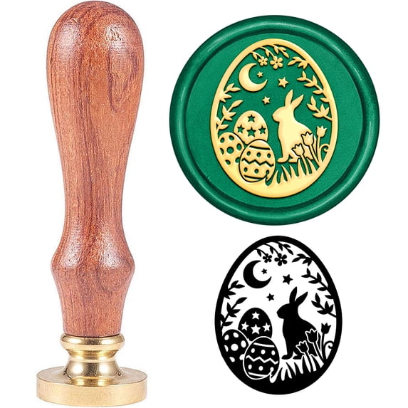 Brass Wax Seal Stamp with Handle for DIY Scrapbooking Rabbit Pattern 3 ...