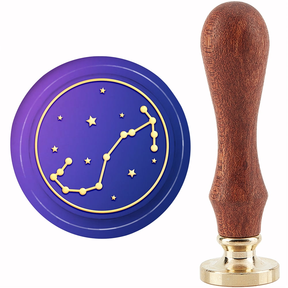 Brass Wax Seal Stamp with Handle for DIY Scrapbooking Scorpio 3.5x1.18 ...