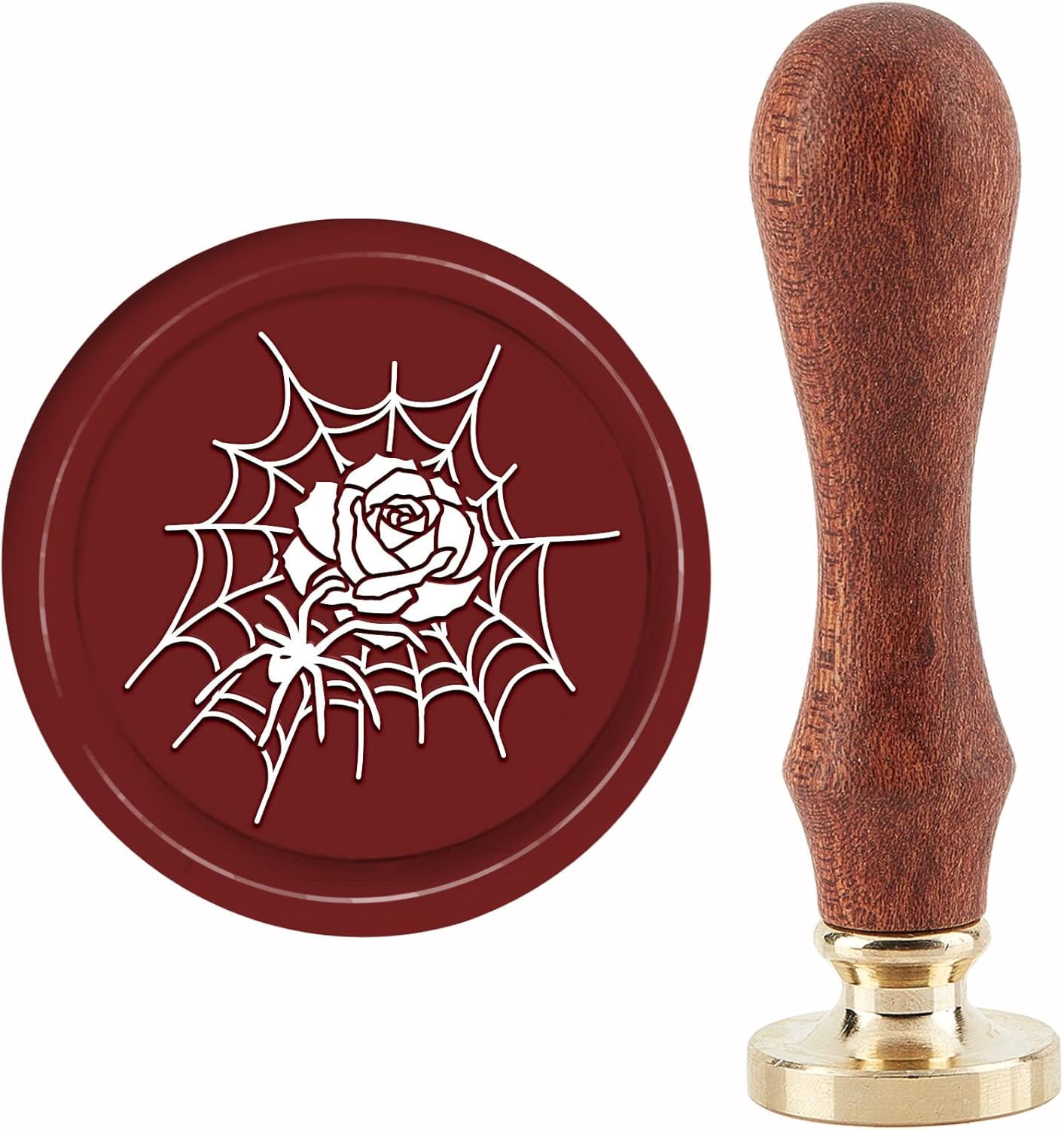 Brass Wax Seal Stamp with Handle for DIY Scrapbooking Spider Pattern 3 ...