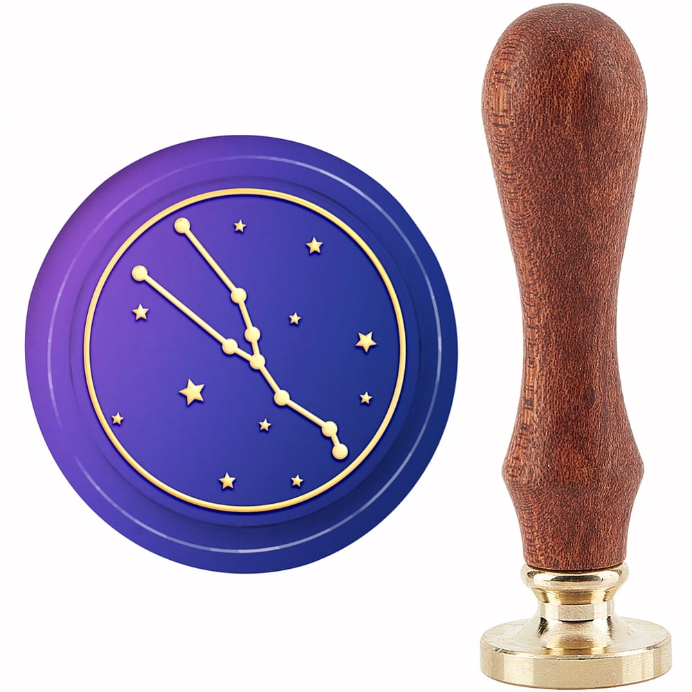 Brass Wax Seal Stamp with Handle for DIY Scrapbooking Taurus 3.5x1.18 ...