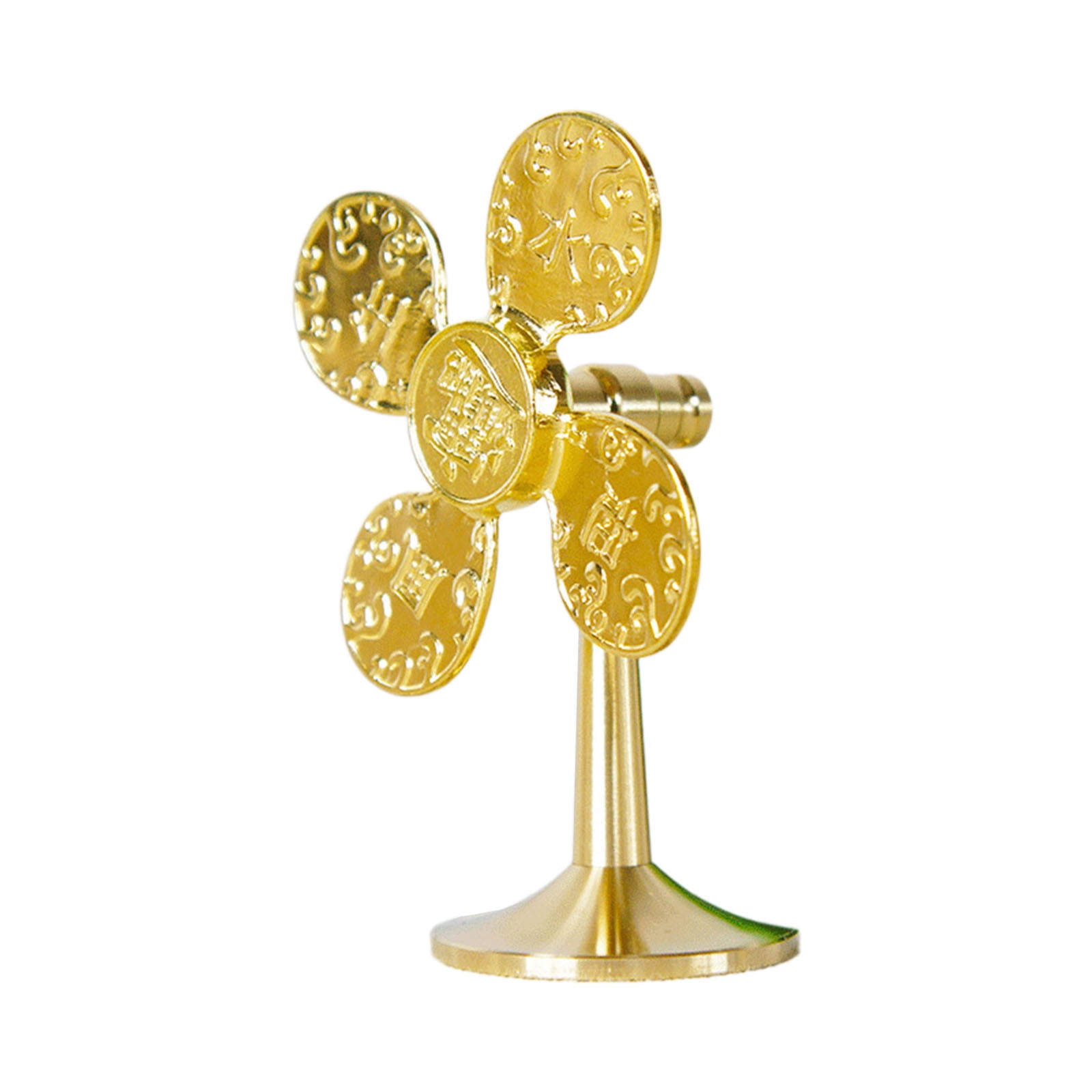 Brass Windmill Model Indoor Statue Antiqued Metal Pinwheels Small ...