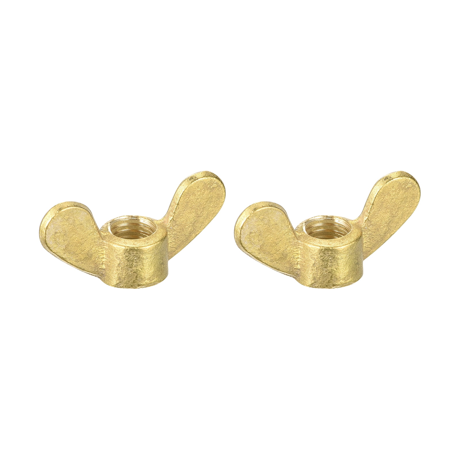 Brass Wing Nuts, M10 Butterfly Nut Hand Twist Tighten Fasteners 2Pack ...